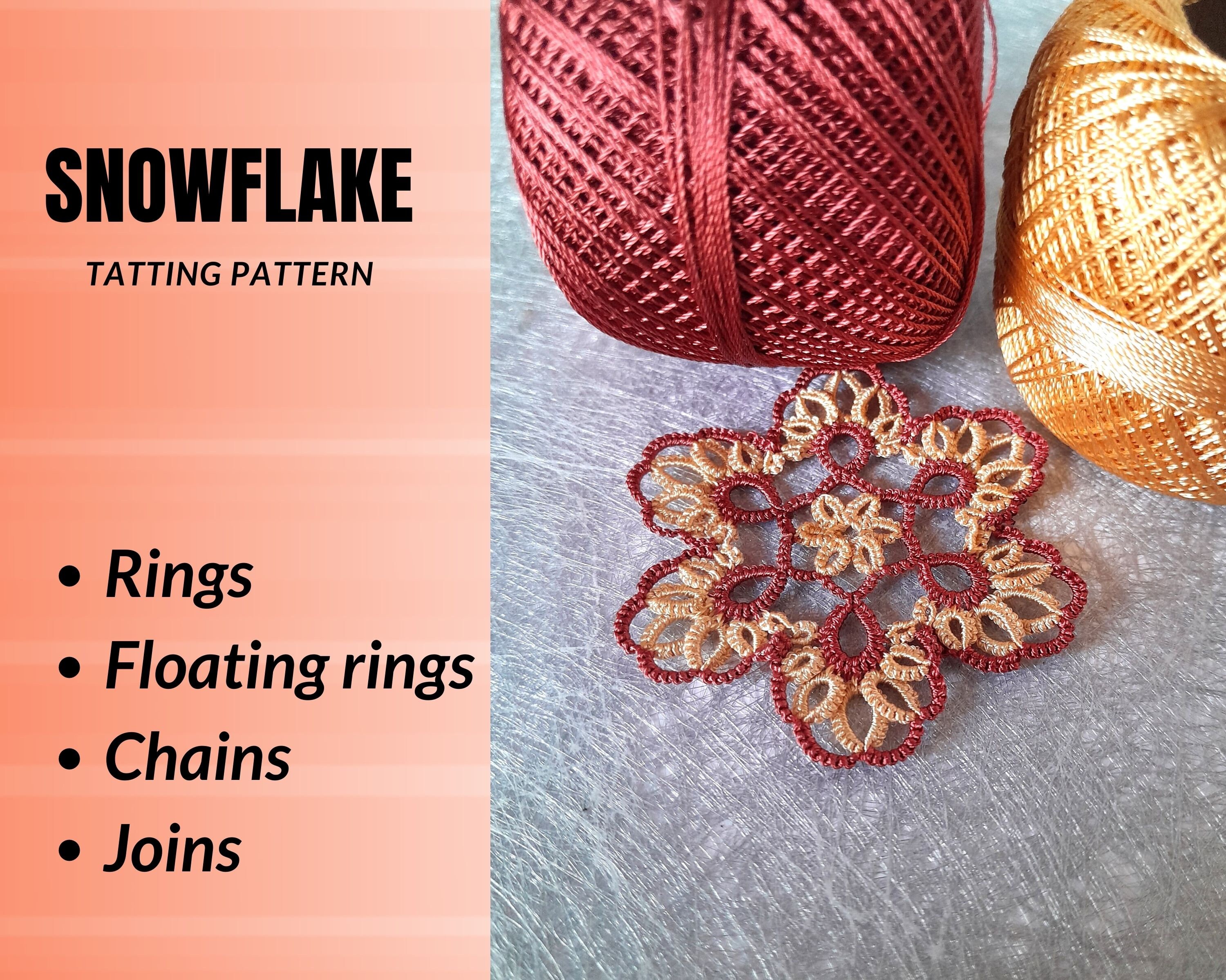 Snowflake Tatting Pattern. Tutorial for Shuttle or Needle Tatters ...