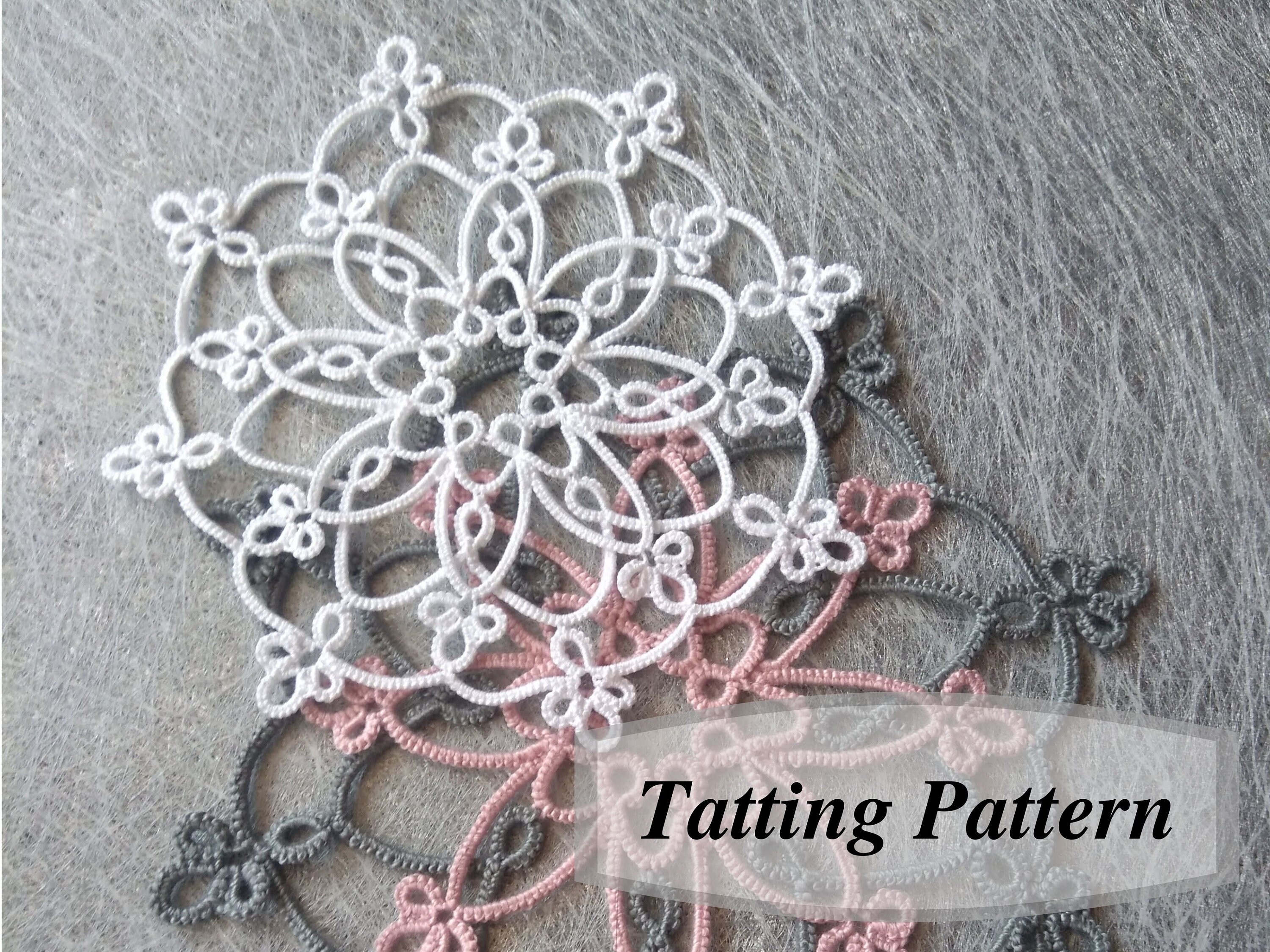 Flower Coaster Tatting Pattern. Small Doily Tutorial for Shuttle or ...