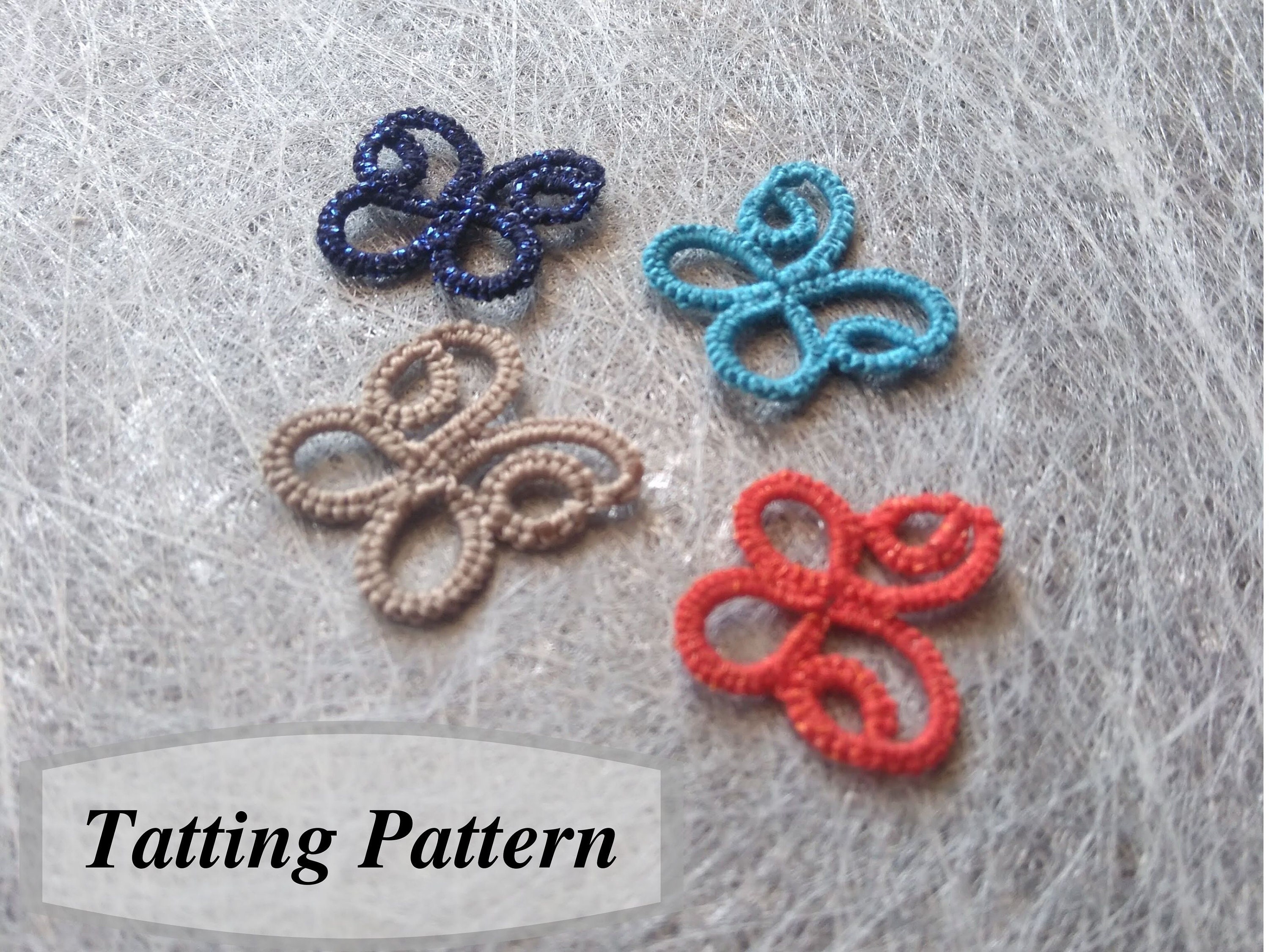 Small Butterfly Tatting Pattern Tutorial for Beginner Shuttle | Etsy