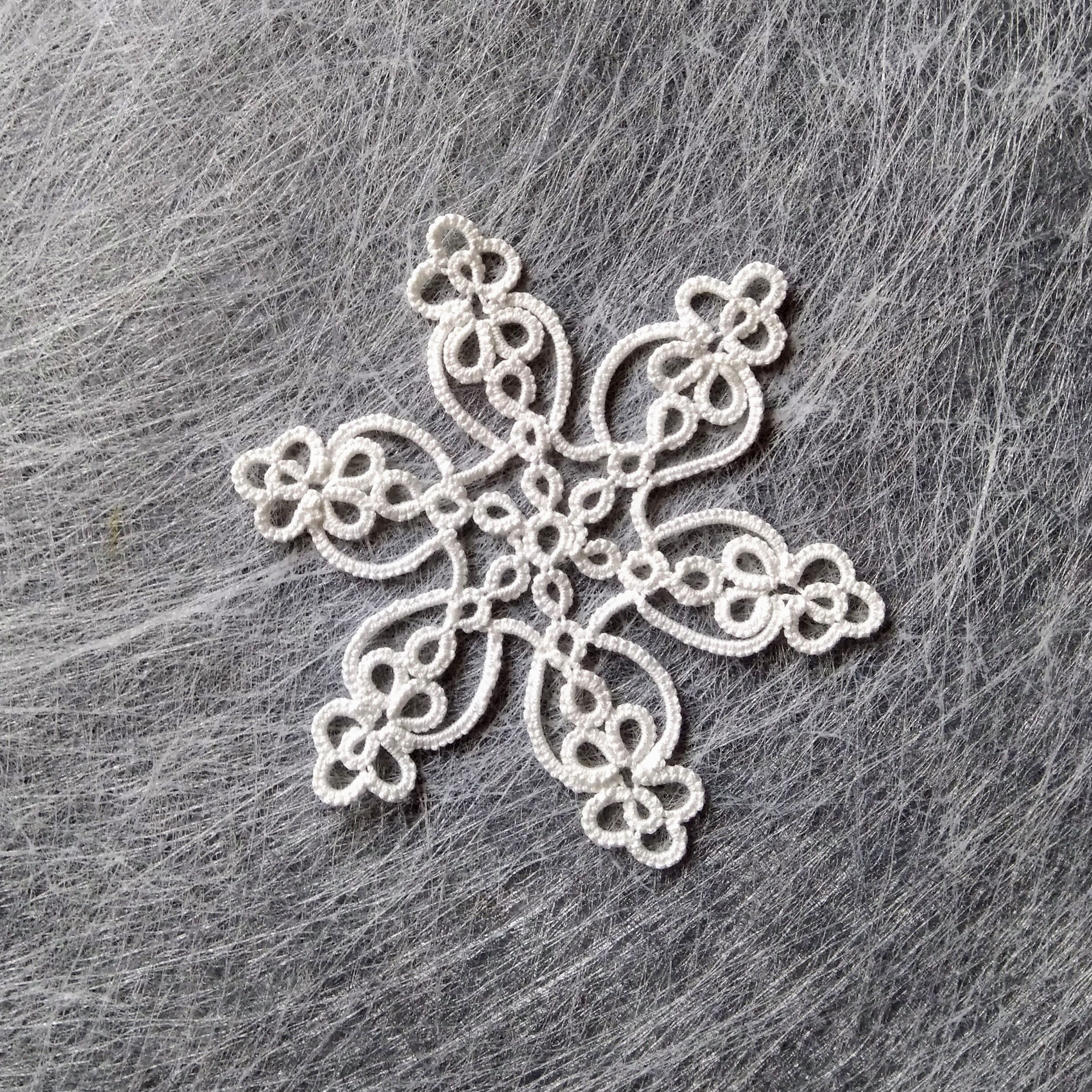 Tatting Pattern for Elegant Snowflake. Shuttle or Needle - Etsy