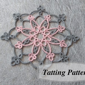 Flower Coaster Tatting Pattern. Small Doily Tutorial for Shuttle or ...