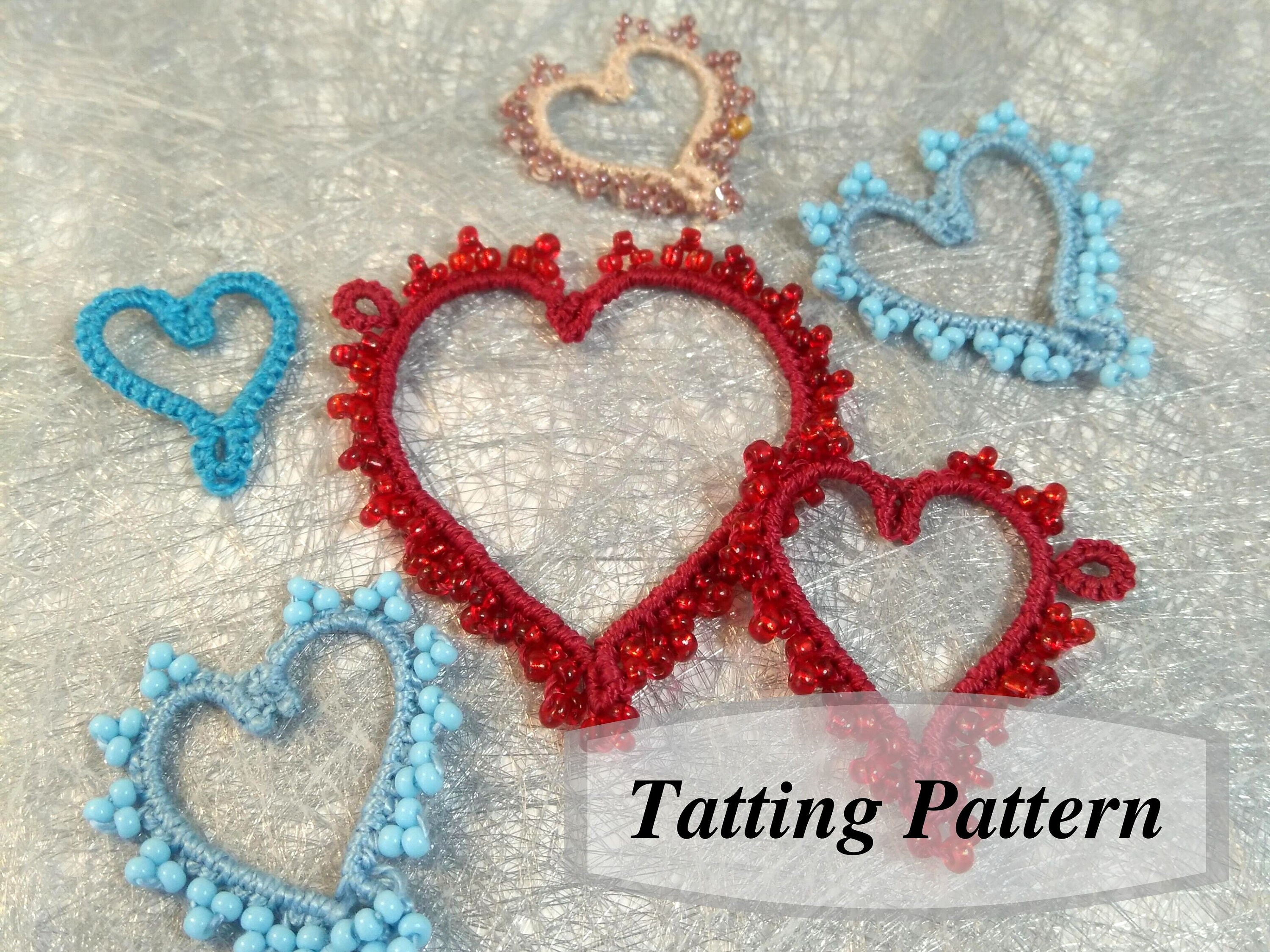 Easy Heart Tatting Pattern. PDF Tutorial for Simple Tatted - Etsy