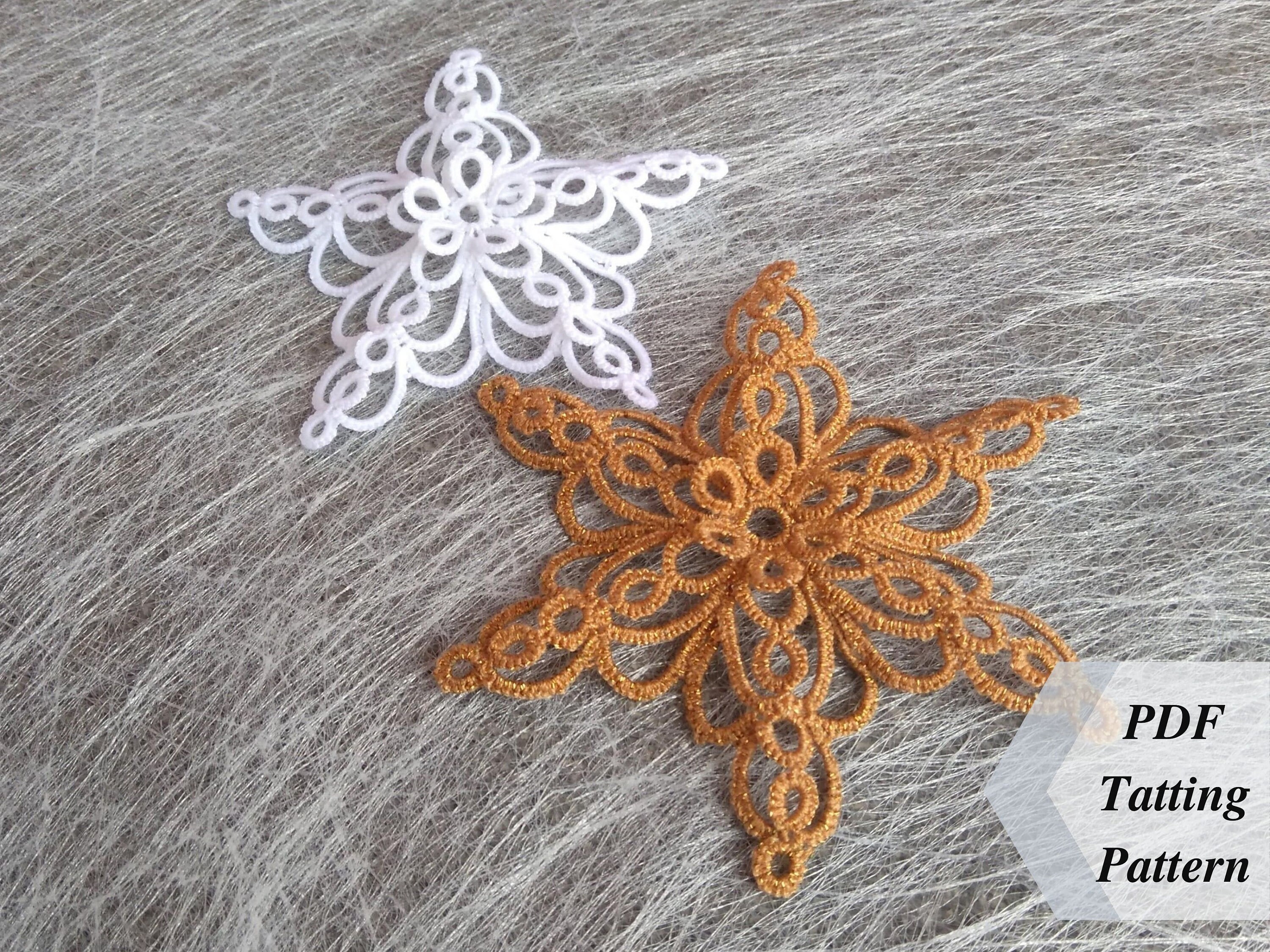 3 D Stern Tatting Muster PDF. Einzigartiges 5 oder 6 Punkt ...