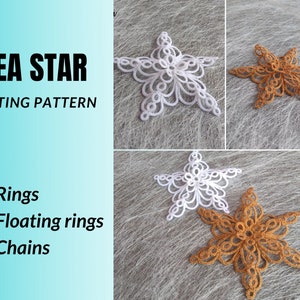 PDF Needle Tatting Pattern Star Flower Motif - Etsy