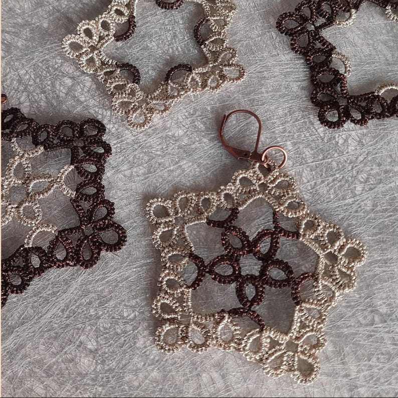Star Jewelry Tatting Pattern. Tatted Lace Tutorial for Earrings ...