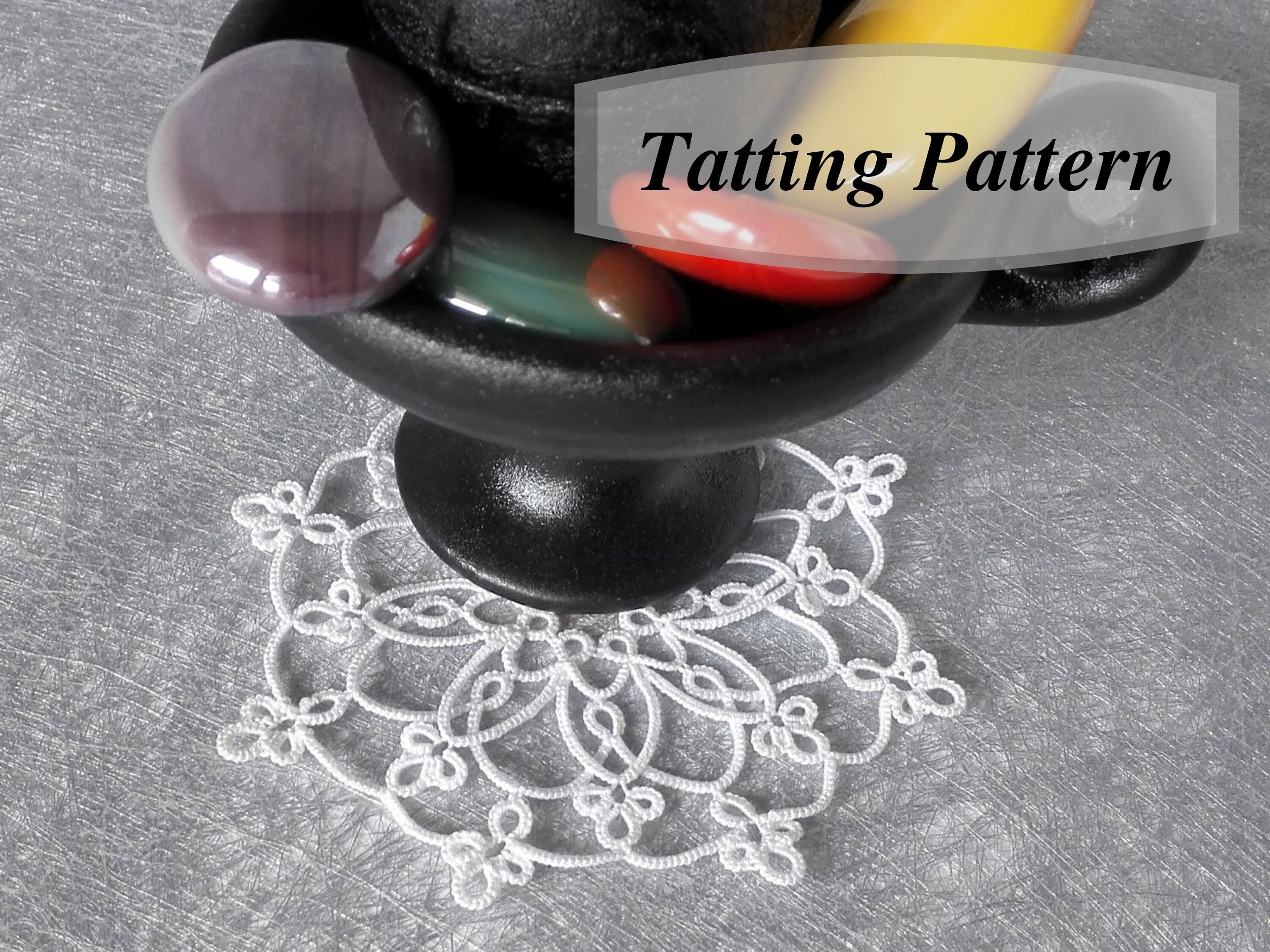 Flower Coaster Tatting Pattern. Small Doily Tutorial for Shuttle or ...