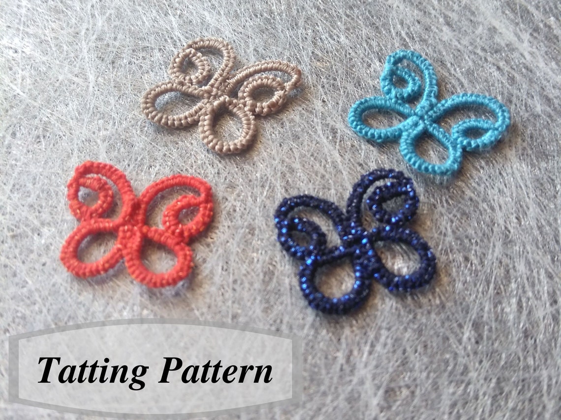 Small Butterfly Tatting Pattern Tutorial for Beginner Shuttle - Etsy