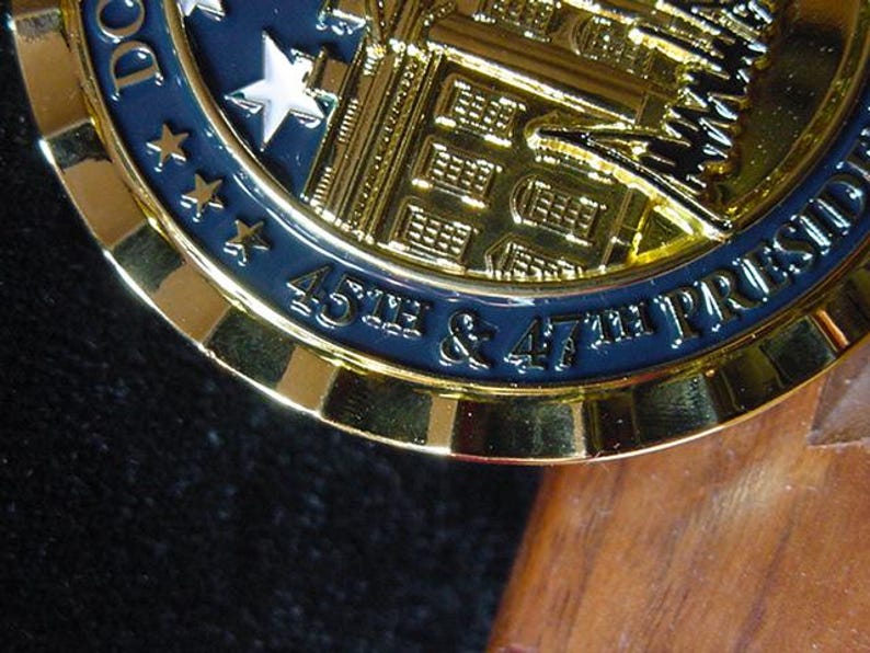 Official President Trump Challenge Coin -commander in Chief-45th & 47th ...