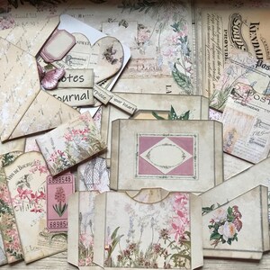 Vintage Pink Junk Journal Paper Pack, Journaling Kit, Scrapbooking Kit ...