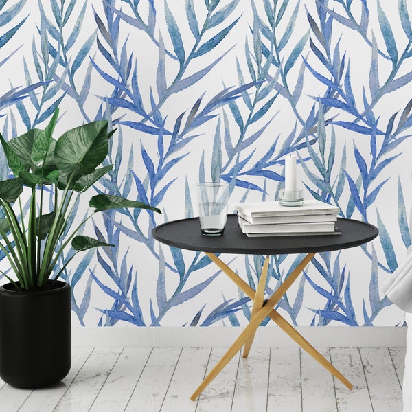 Blue Willow Wallpaper - Etsy