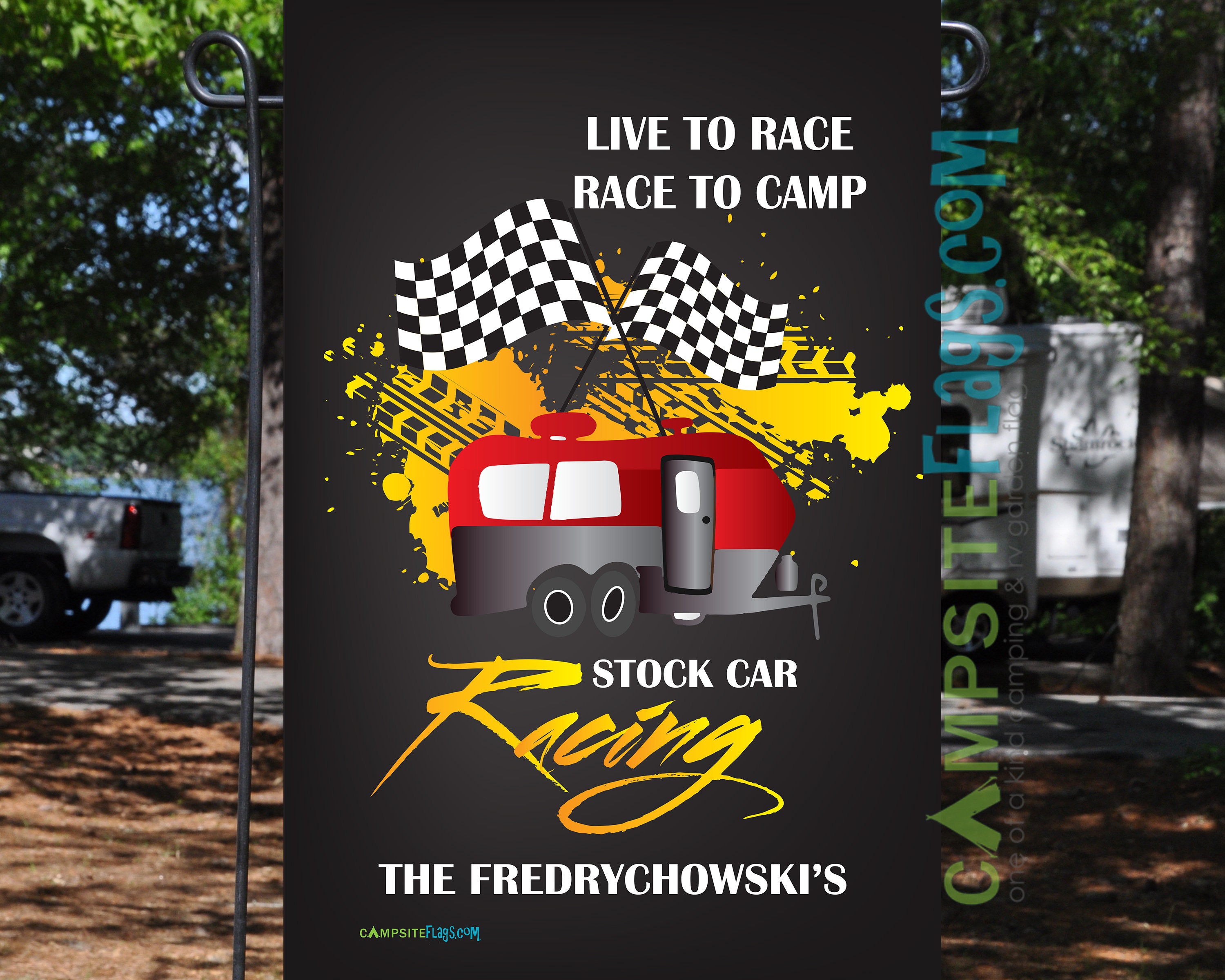 Personalized RV Camping Flag live to Race Race to | Etsy