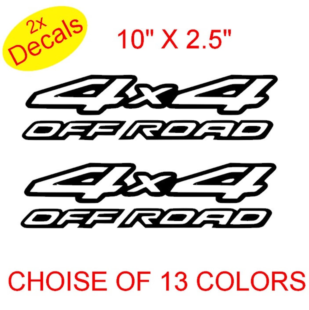 4x4 OFF ROAD Vinyl Stickers Decals Graphics X2 (D2) - Etsy