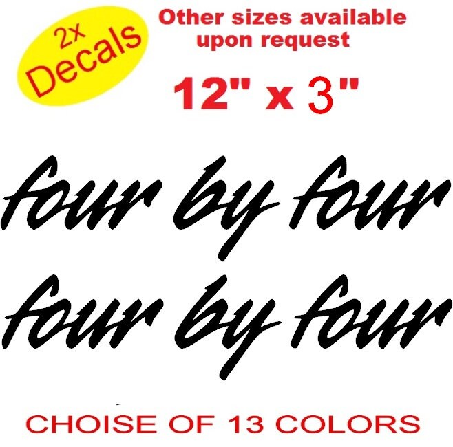4x4 Vinyl Sticker Decal Graphics X2 (design 1) Ref No 4by4_1 - Etsy