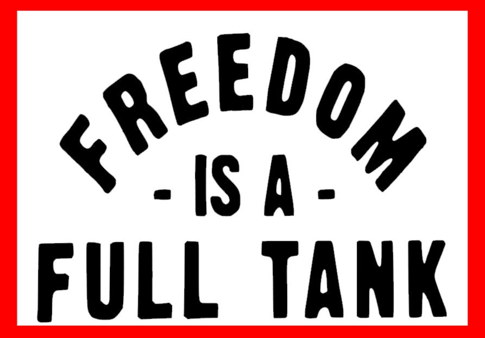Freedom is A Full Tank DECAL American Truck, Panhead Shovel Heads ...