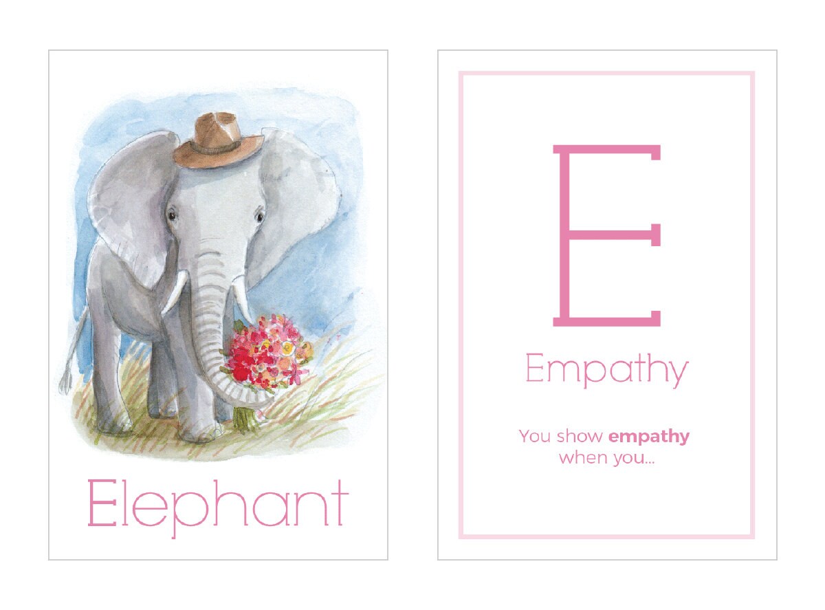 ABC Values Flashcards - Etsy