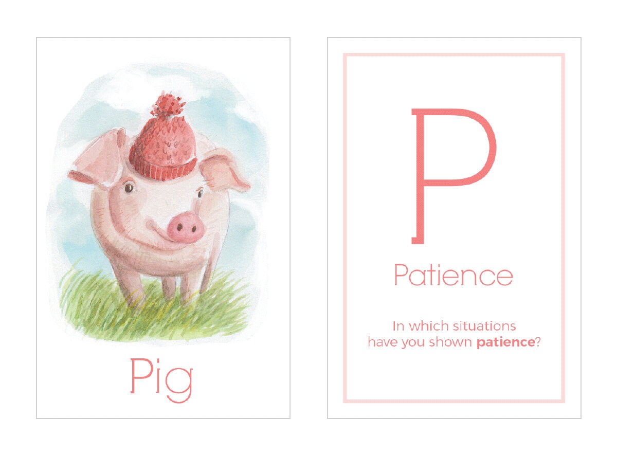 ABC Values Flashcards - Etsy