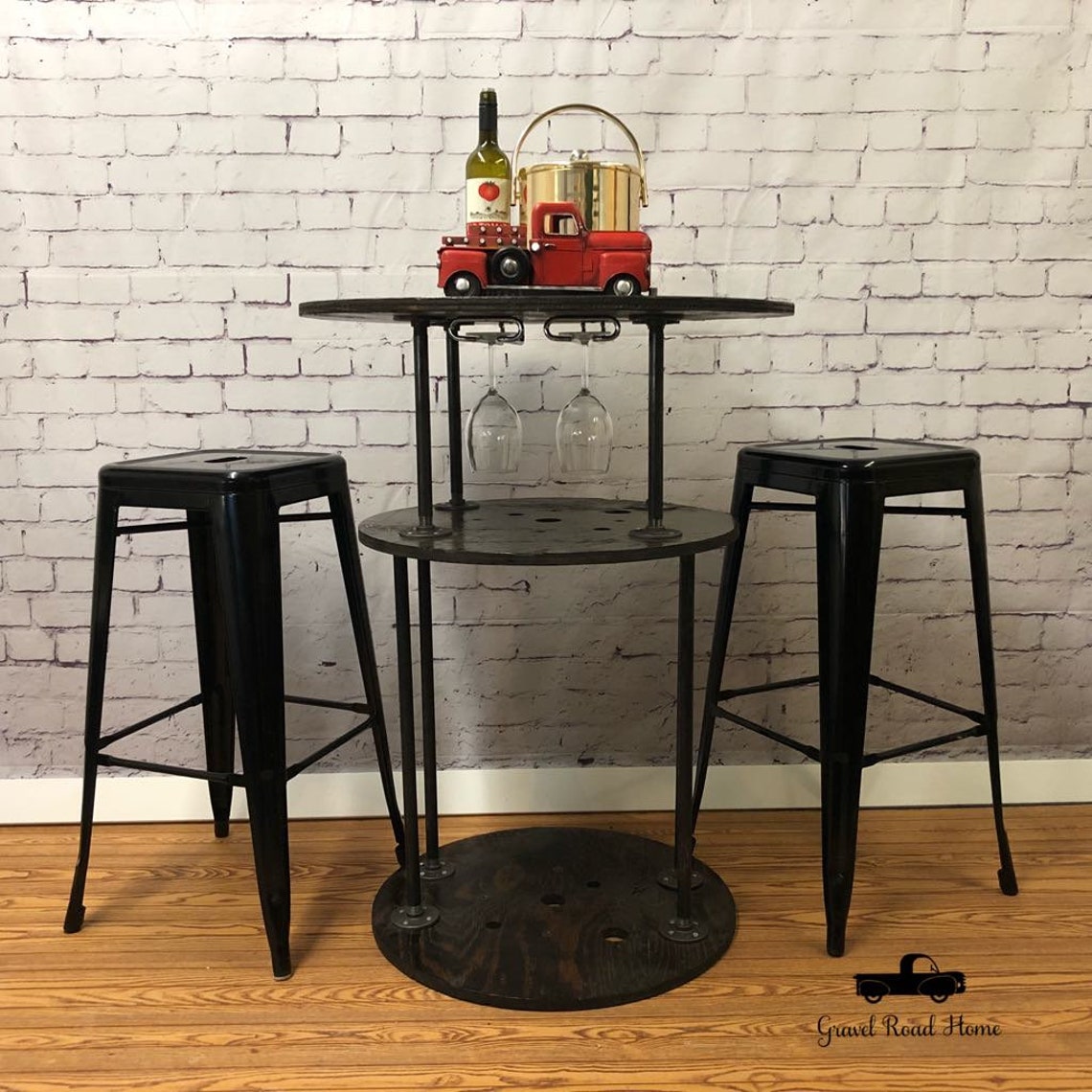 Industrial Pub Table, Rustic Modern, Wood and Metal, Repurposed Chic ...