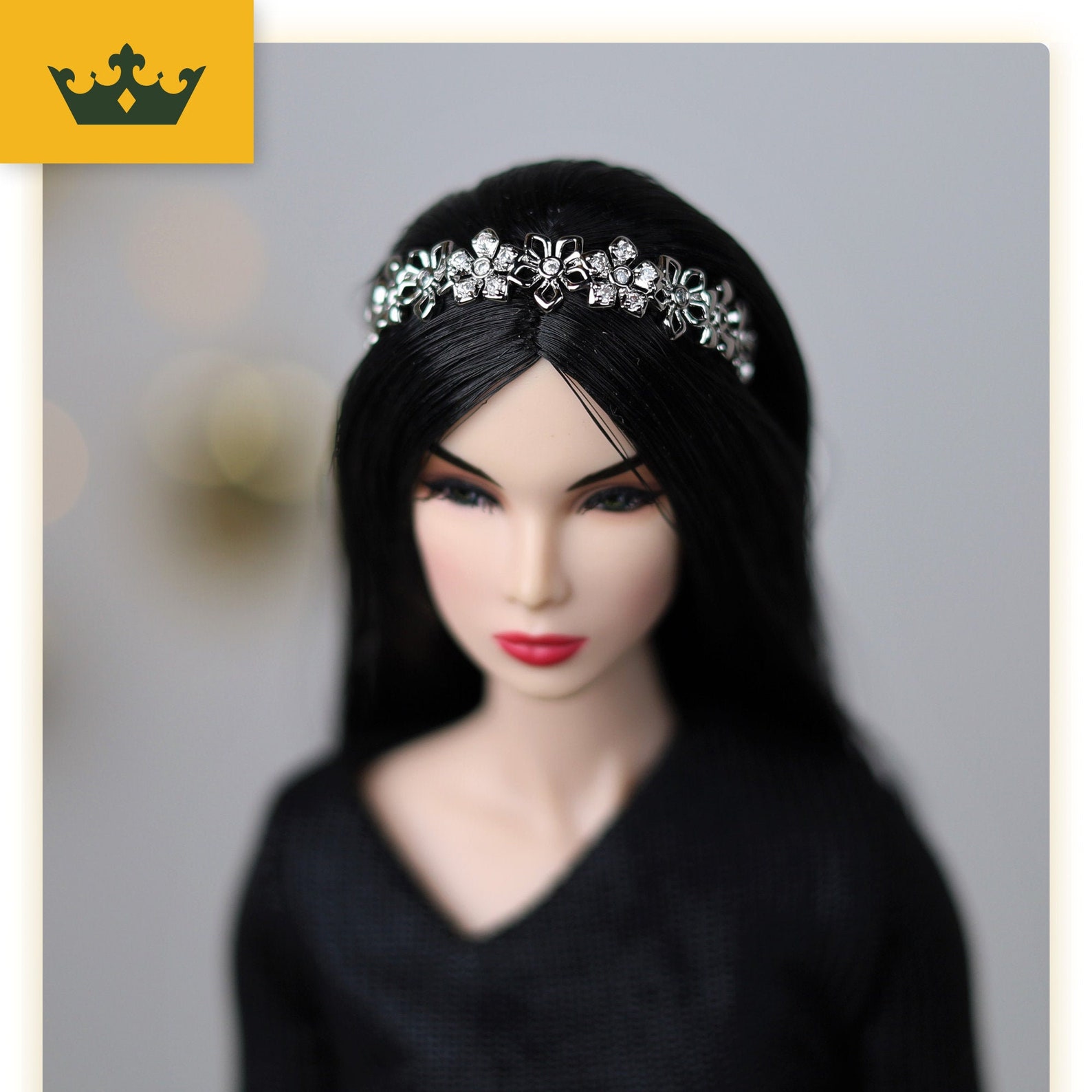 Flower Headband for Dolls Fashion Royalty Jewelry Barbie - Etsy