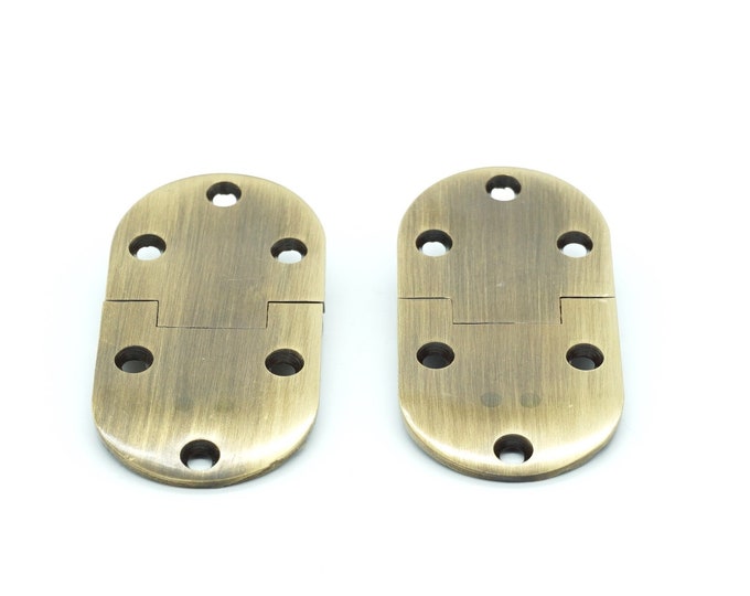 Black English Butler Tray Leaf Hinge With Round Ends Oval 90 Degree ...