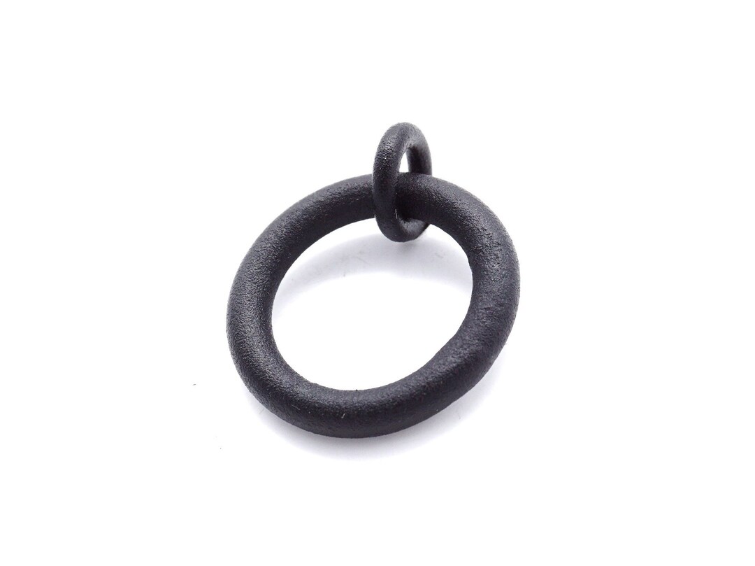 1 5/8" Black IRON RING PULL Shutter Ring Pull Furniture Drawer Pull ...