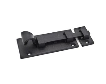 6 3/4 Black Iron SHUTTER LATCH Slide Bolt, Door Slide Bolt Latch ...