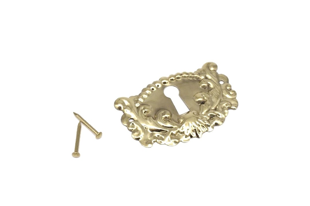 2" Keyhole Cover Plate Escutcheon Keyhole Cover Furniture Brass Key ...