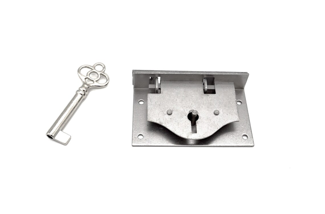 ANTIQUE CHEST LOCK Half Mortise Chest Lock Cabinet Lock - Box Lid Lock ...
