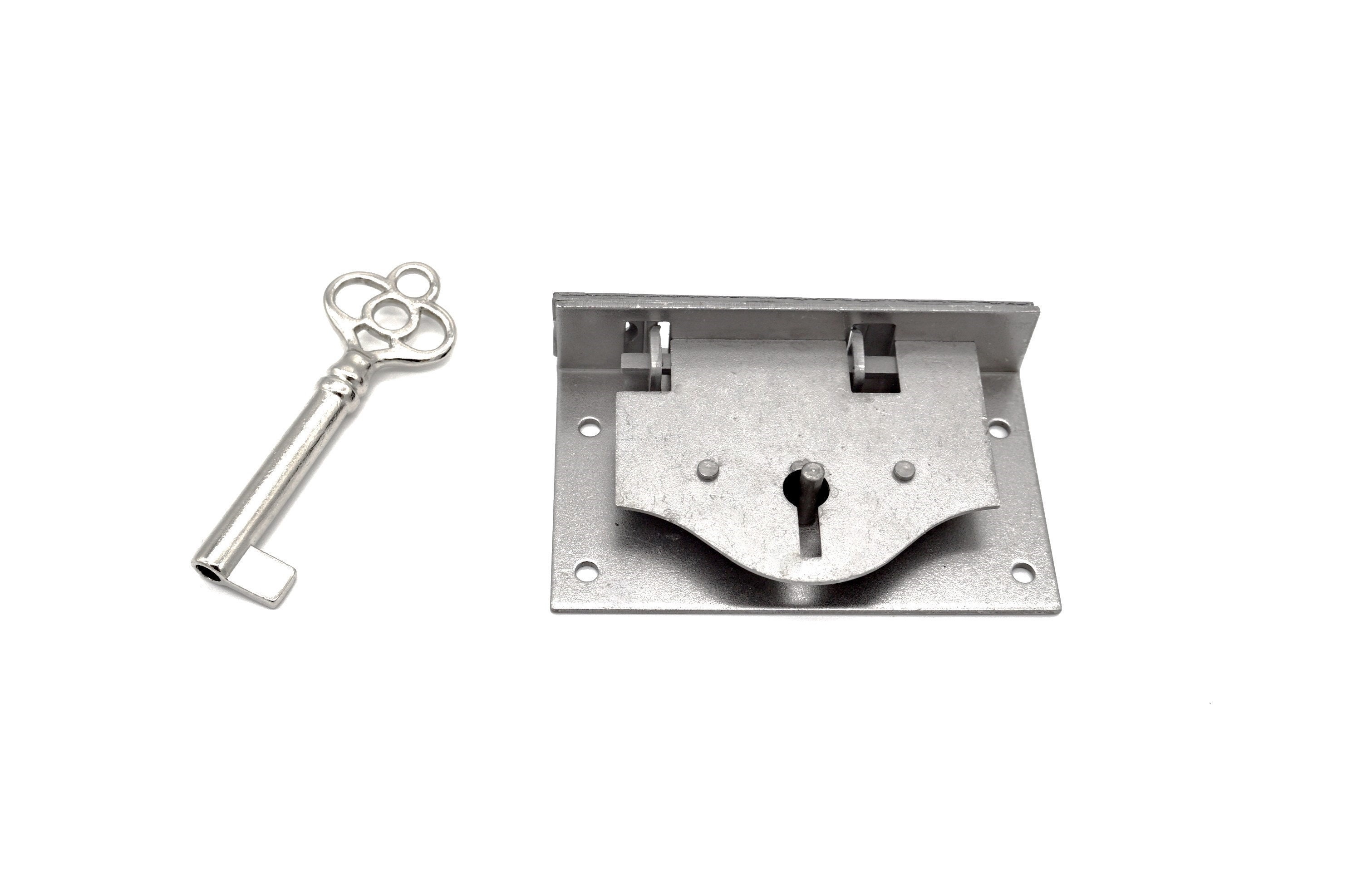 ANTIQUE CHEST LOCK Half Mortise Chest Lock Cabinet Lock - Box Lid Lock ...