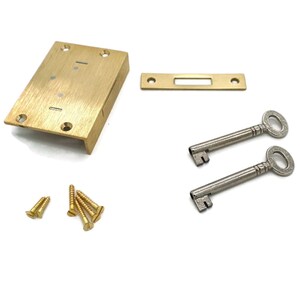 FURNITURE LOCK Antique Half Mortise Furniture Cabinet Lock for Drawers ...