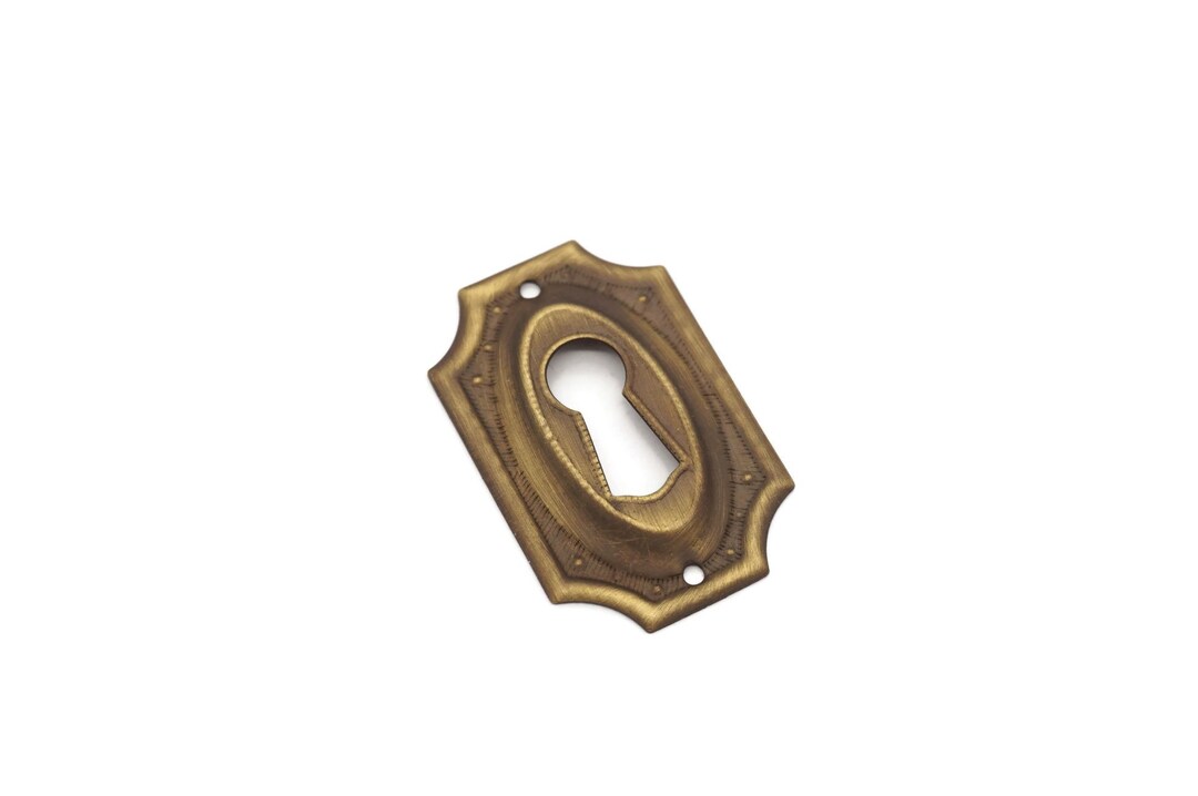 1 5/8" Keyhole Cover Plate Escutcheon Sheraton Keyhole Cover Furniture ...