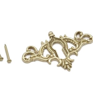 2 1/8" Keyhole Cover Antique Victorian Furniture Cabinet Lock Key Hole ...