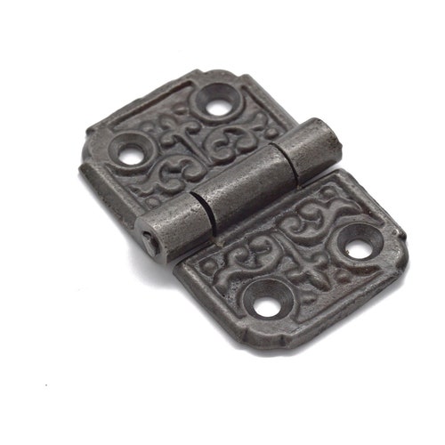 2 Cast Iron Hinge VICTORIAN HINGE ANTIQUE Cabinet Hinge | Etsy