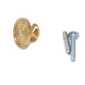 Knobs SMALL BRASS KNOBS Sold in Pairs Knobs Bookcase Knobs Desk Knobs Jewelry Box Knobs Solid ...