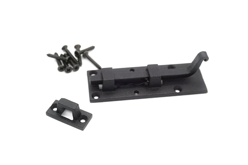 3 1/2 Black Iron SHUTTER LATCH Slide Bolt Door Slide - Etsy