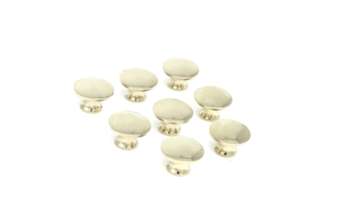Knobs SMALL BRASS KNOBS Sold in Lots of 8 Knobs Book Case Knobs Solid ...