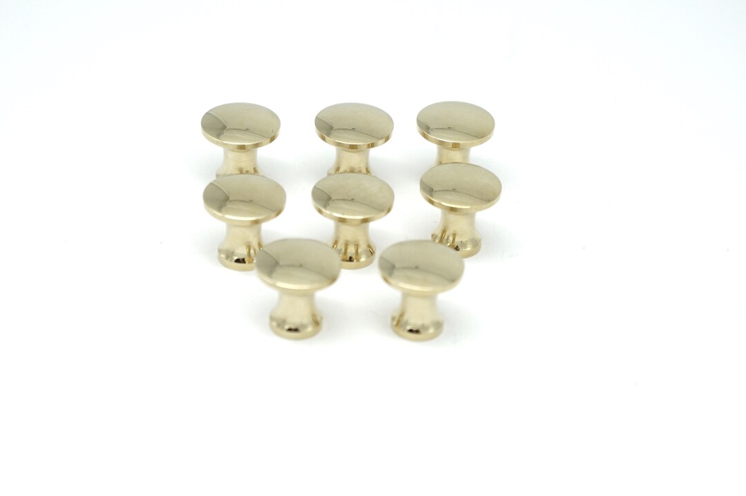 Knobs SMALL BRASS KNOBS Sold in Lots of 8 Knobs Bookcase Knobs Desk ...