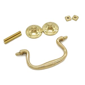 4 Sizes Antique Drawer Pulls Colonial Queen Ann Early American Swan ...