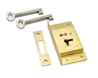 FULL MORTISE Chest Lock Antique Half Mortise Furniture Cabinet Lock for ...