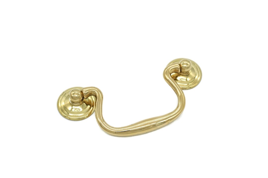 4 Sizes Antique Drawer Pulls Colonial Queen Ann Early American Swan ...