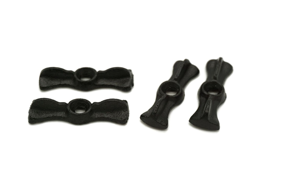 4 Black Cast Iron Butterfly Turn Latch Button Latch Antique Style ...