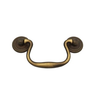 4 Sizes Antique Drawer Pulls Colonial Queen Ann Early American Swan ...