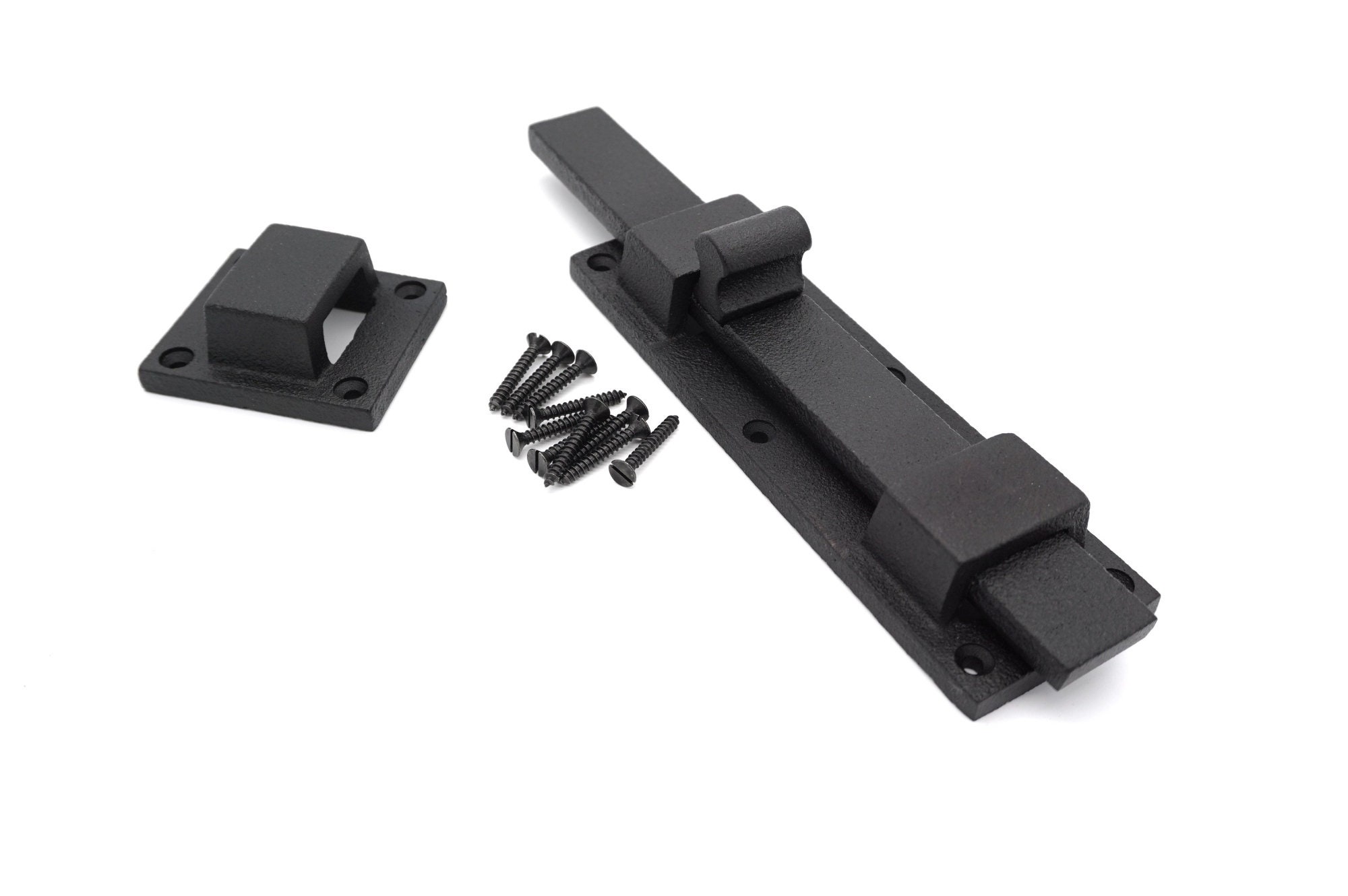 8 3/4 Black Iron SHUTTER LATCH Slide Bolt Door Slide - Etsy