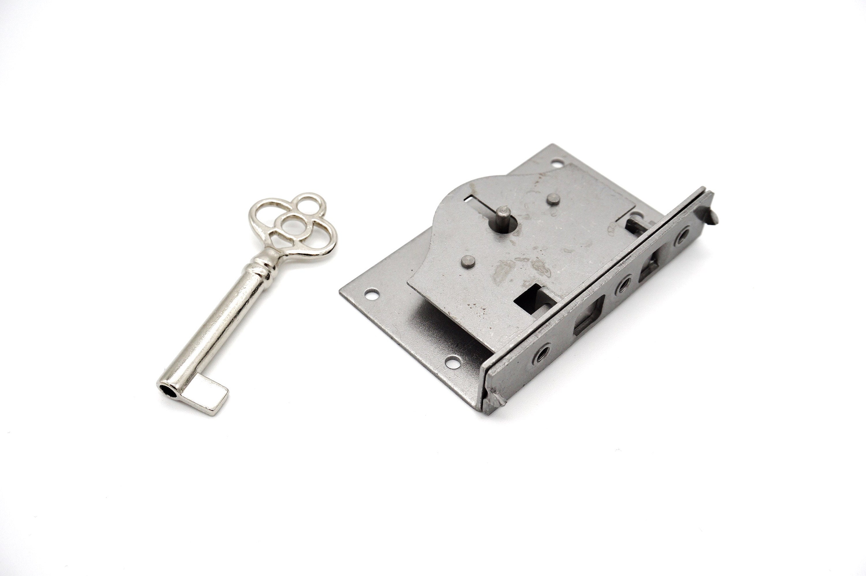 ANTIQUE CHEST LOCK Half Mortise Chest Lock Cabinet Lock - Box Lid Lock ...