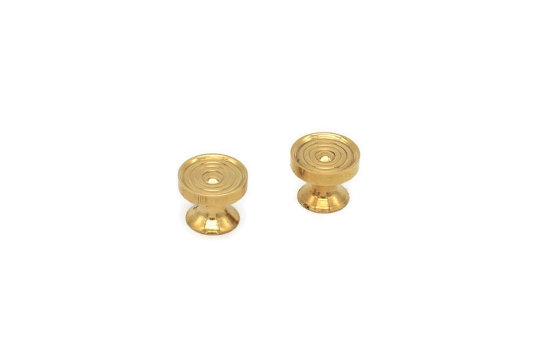 Knobs SMALL BRASS KNOBS Sold in Pairs Knobs Bookcase Knobs Desk Knobs Jewelry Box Knobs Solid ...