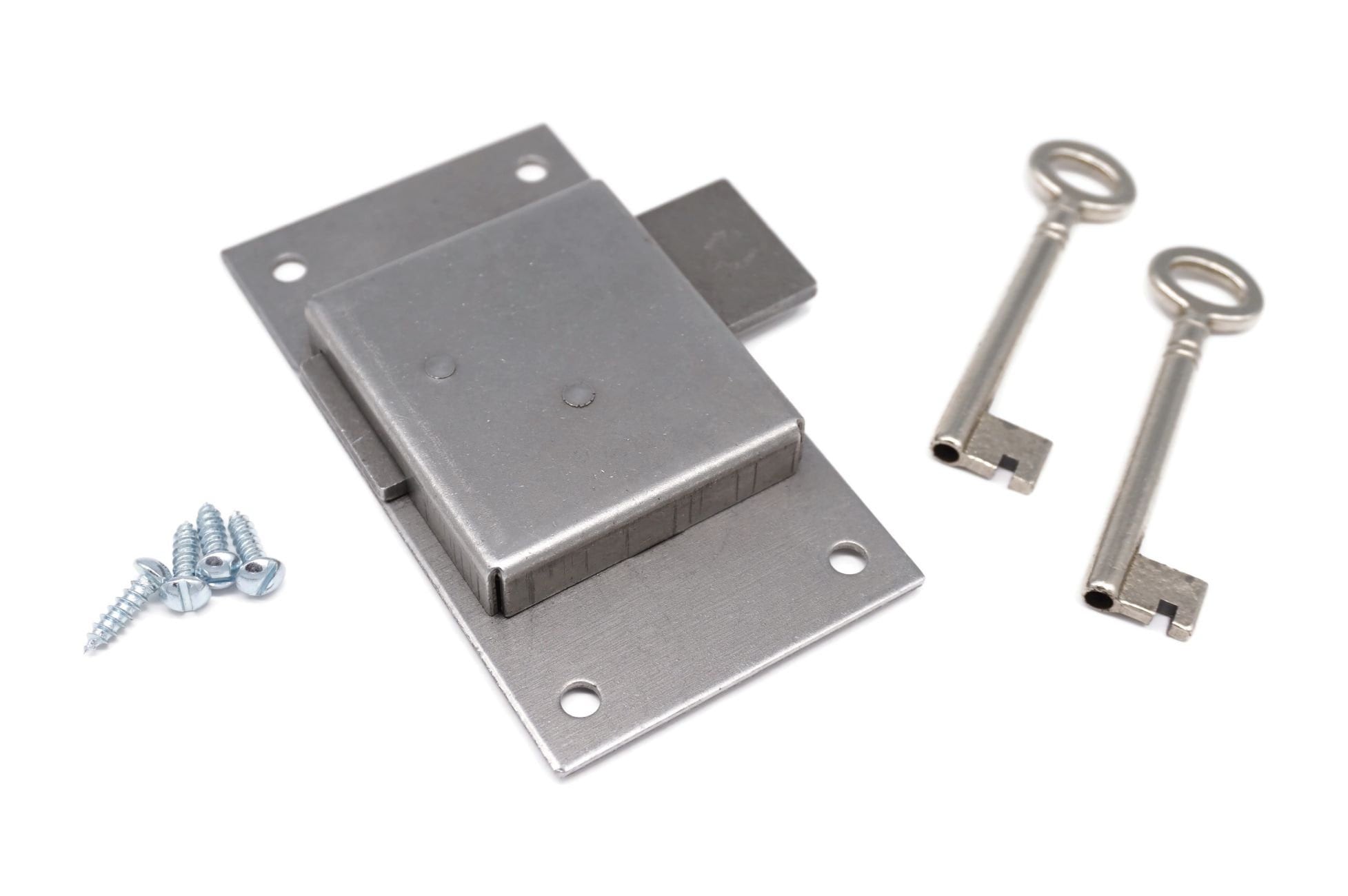 FLUSH MOUNT LOCK Furniture Door Drawer Lock Antique Cabinet Lock Heavy ...
