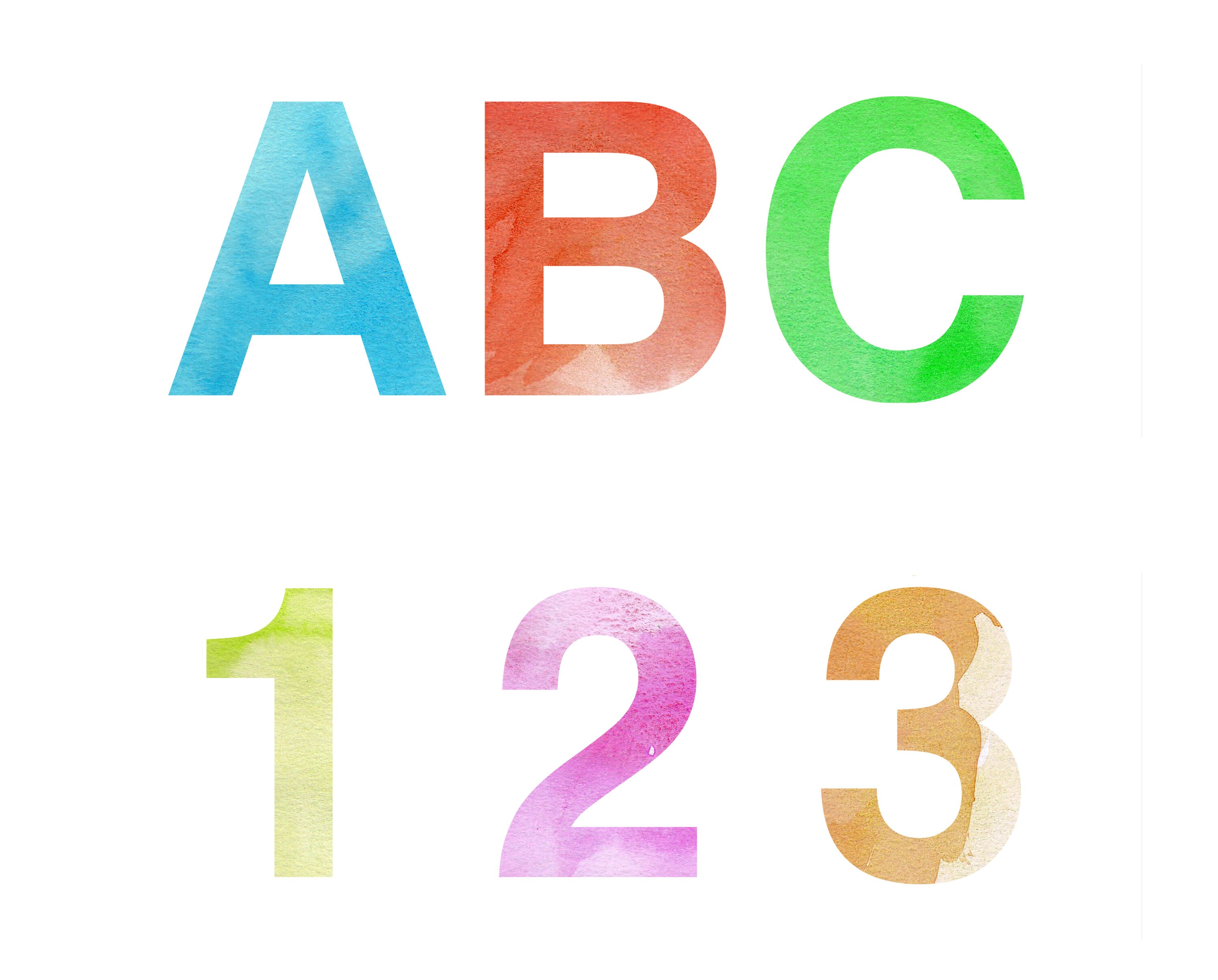 ABC 123 Alphabet & Numbers Printable Wall Art - Etsy