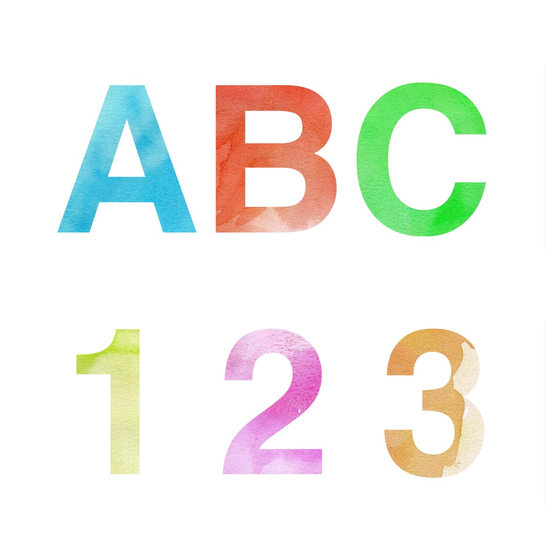 ABC 123 Alphabet & Numbers Printable Wall Art - Etsy
