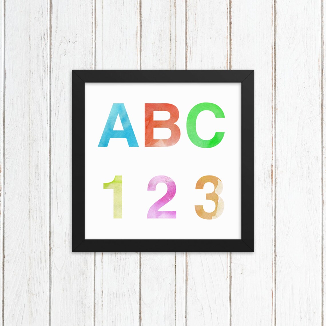 ABC 123 Alphabet & Numbers Printable Wall Art - Etsy