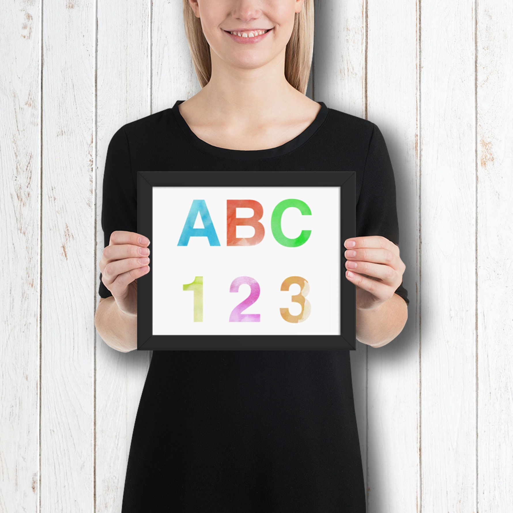 ABC 123 Alphabet & Numbers Printable Wall Art - Etsy