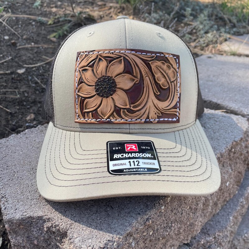 Leather Patch Hat - Etsy